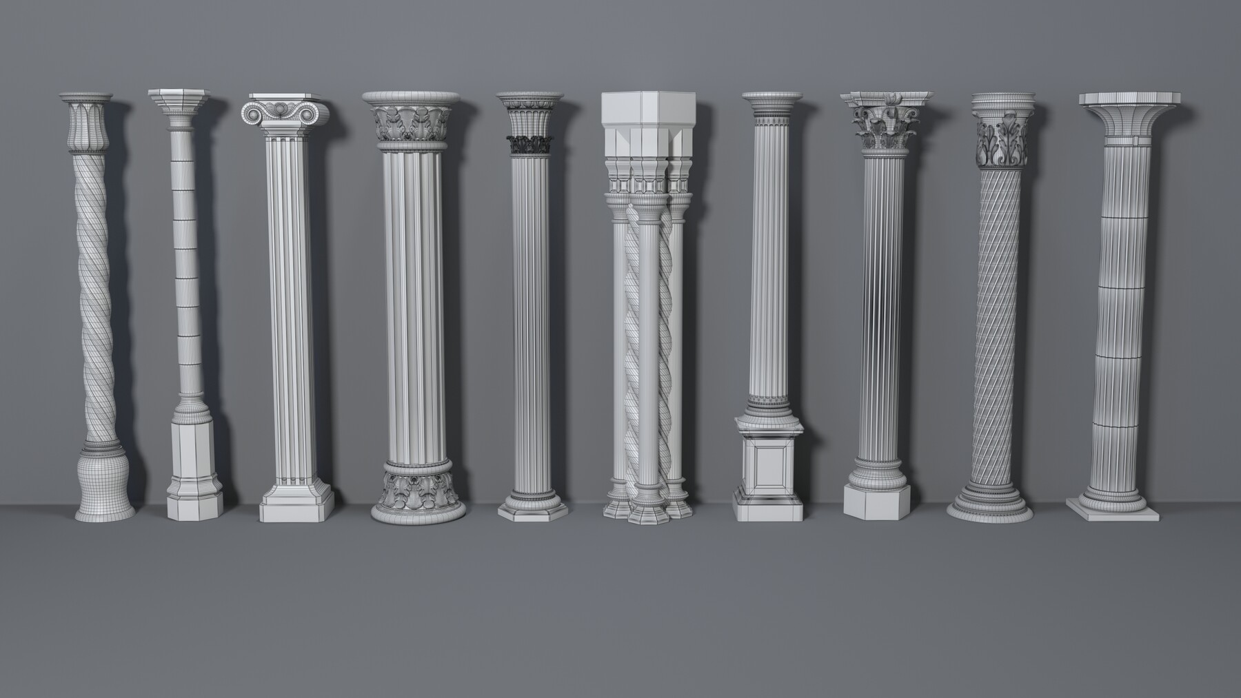 ArtStation - Columns Collection -1 - 10 pieces | Resources