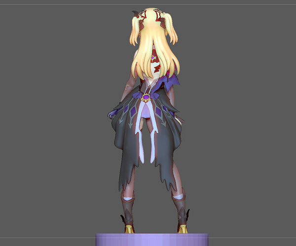 ArtStation - FISCHL GENSHIN IMPACT SATUE CUTE GIRL GAME CHARACTER ANIME ...