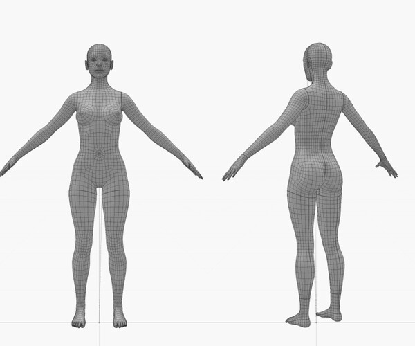 ArtStation - Realistic Female base mesh | Resources