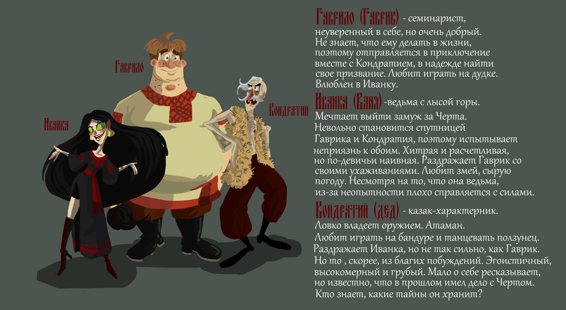 ArtStation - Working out the appearance of a 2D character | Books & Comics