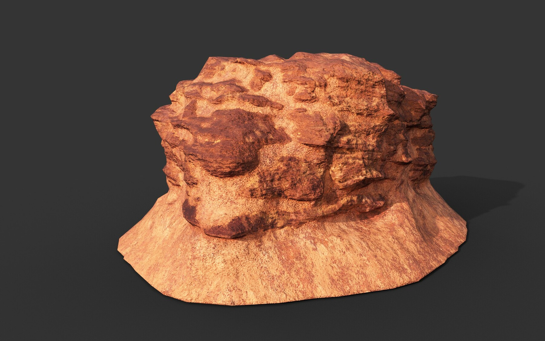 ArtStation - Low poly Sandstone Rock Formation - 210127 | Game Assets