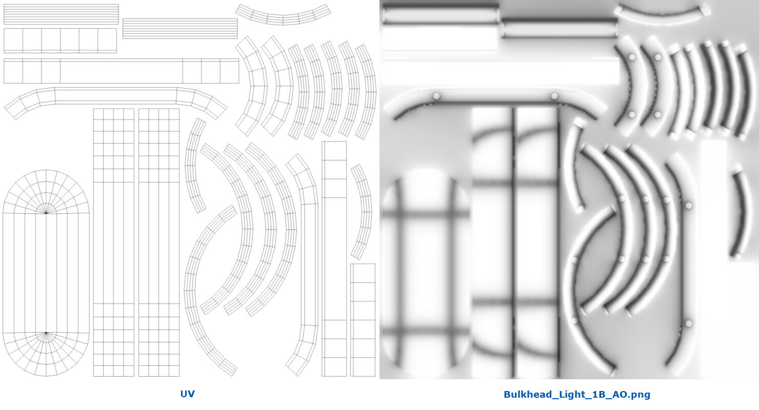 ArtStation - Bulkhead Light 1B | Game Assets