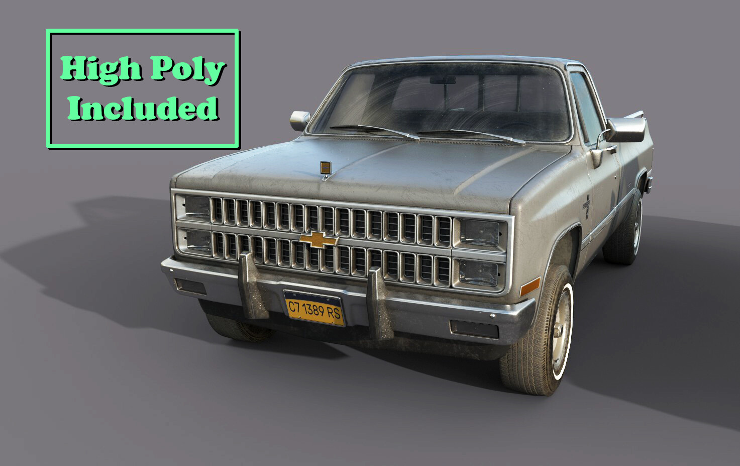 ArtStation - Chevrolet C10 1982 Grey | Game Assets