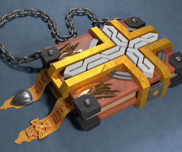 ArtStation - Stylized Spell Book Holy Bible Magic Ancient Game Ready ...