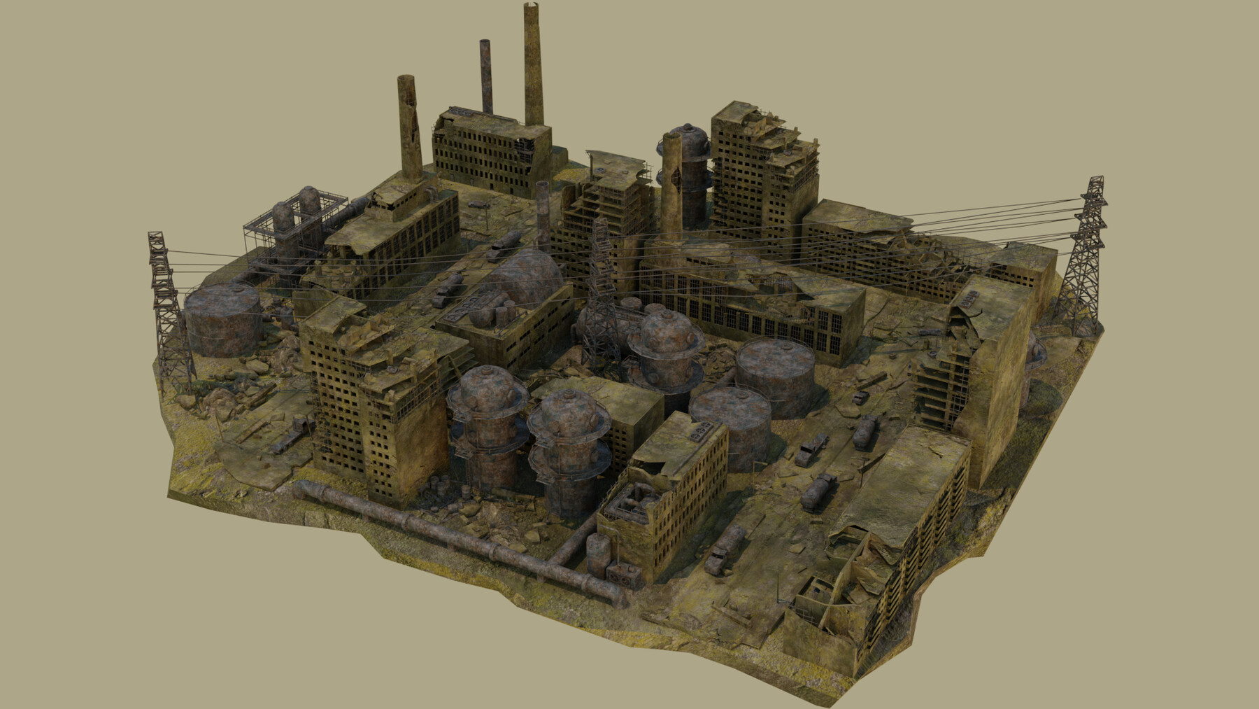 ArtStation - Ruined Factory And Suburbs | Resources