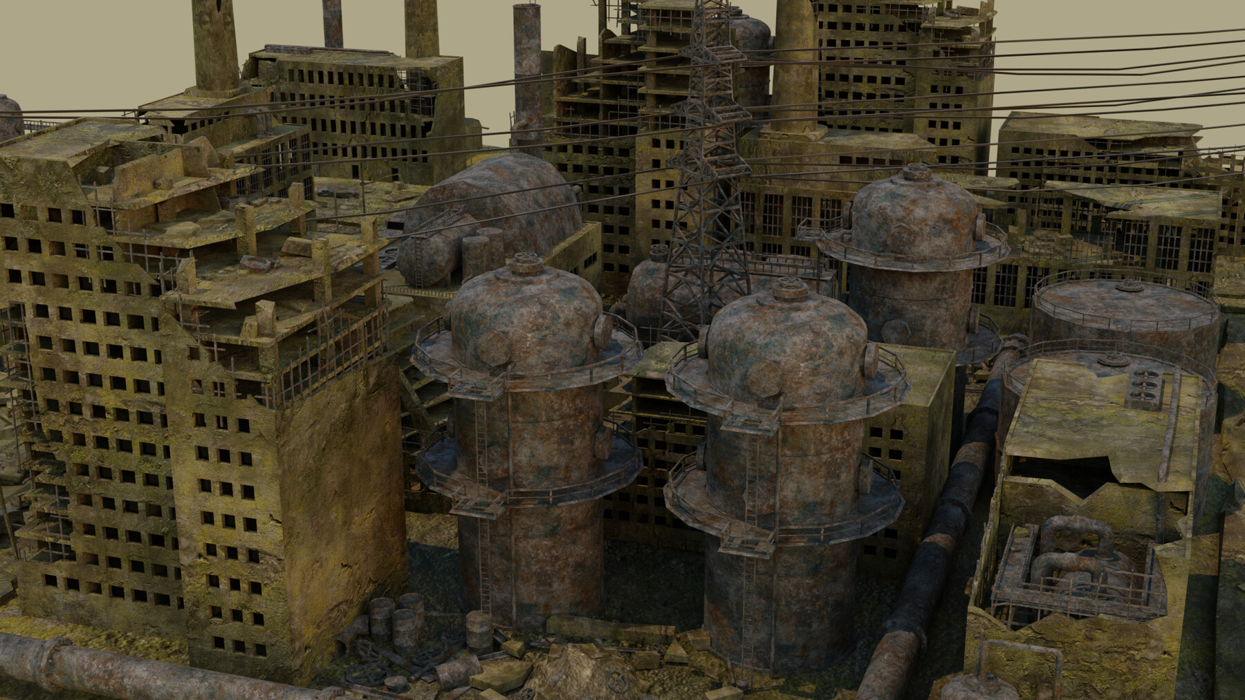 ArtStation - Ruined Factory And Suburbs | Resources