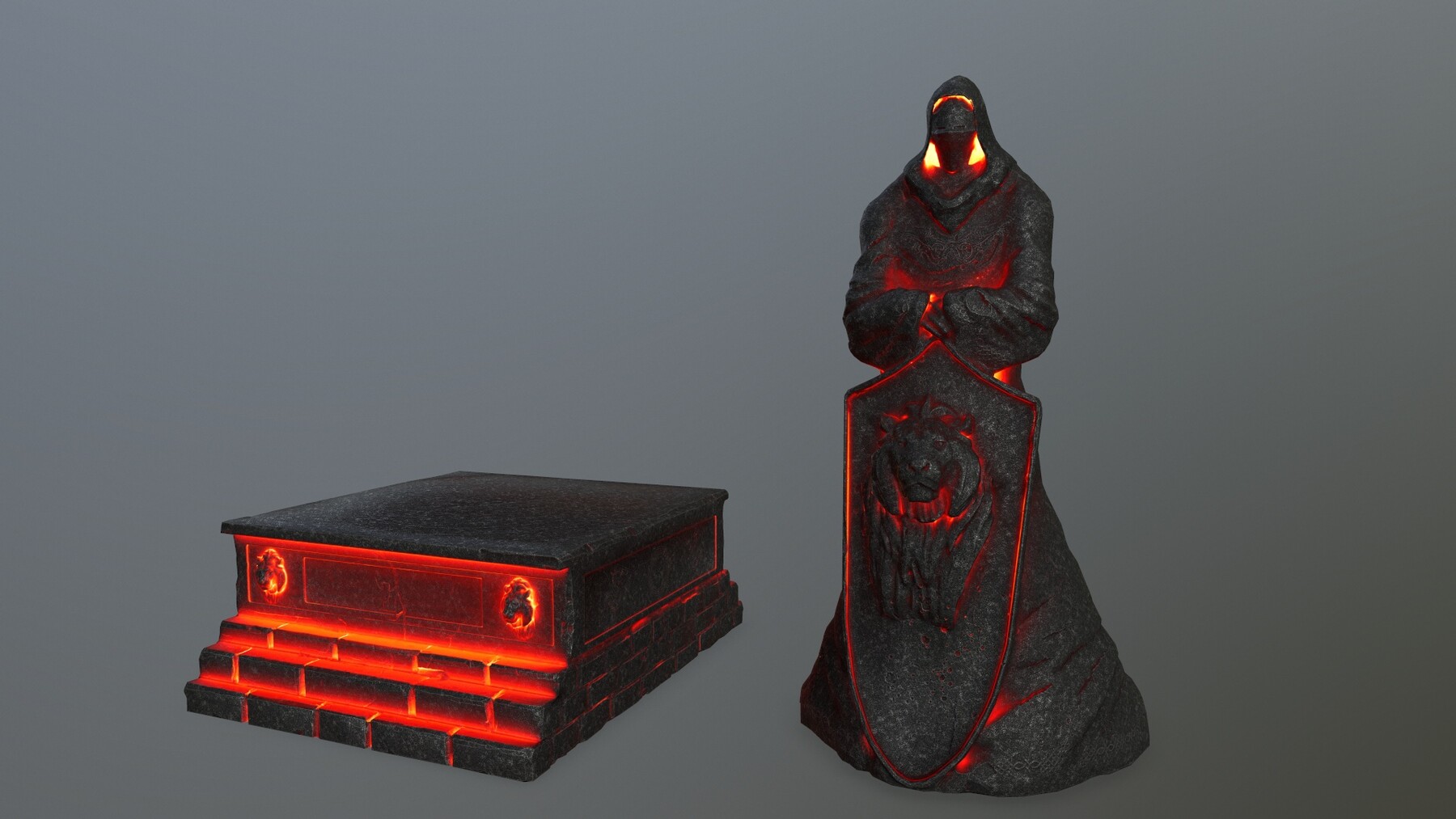 ArtStation - lava staue | Game Assets