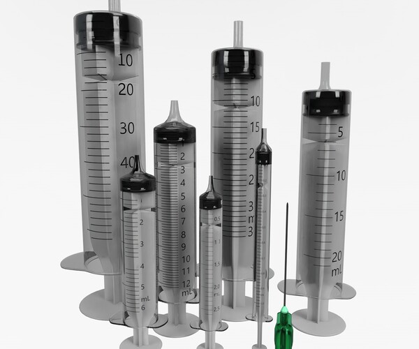 ArtStation - Syringe Model SET Standart 8 Model | Game Assets