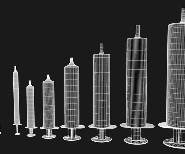 ArtStation - Syringe Model SET Standart 8 Model | Game Assets