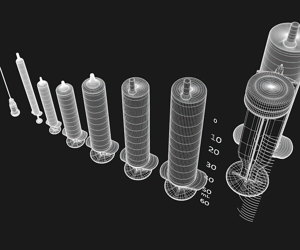 ArtStation - Syringe Model SET Standart 8 Model | Game Assets
