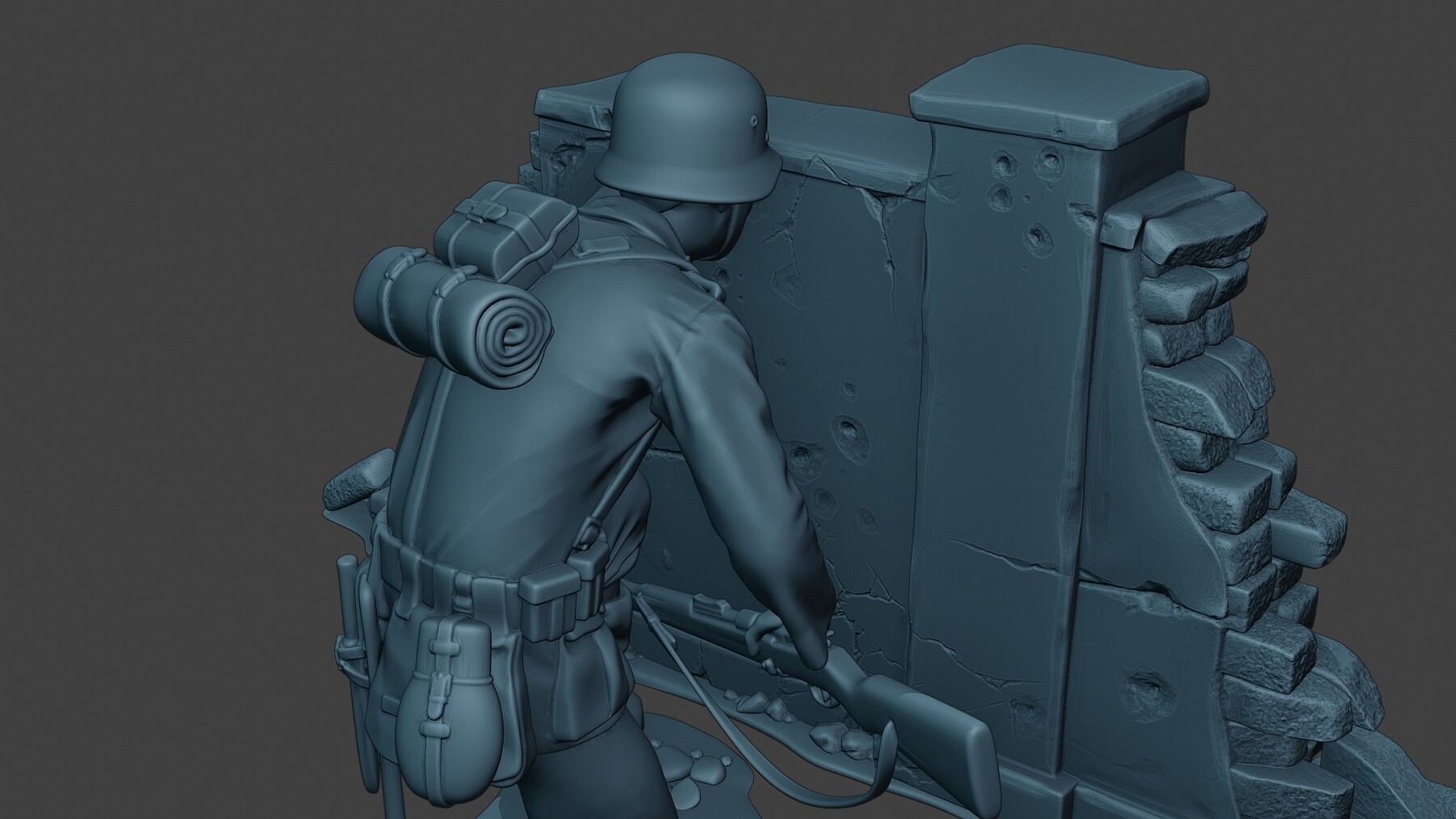 ArtStation - German soldier ww2 cover down G5 | Resources