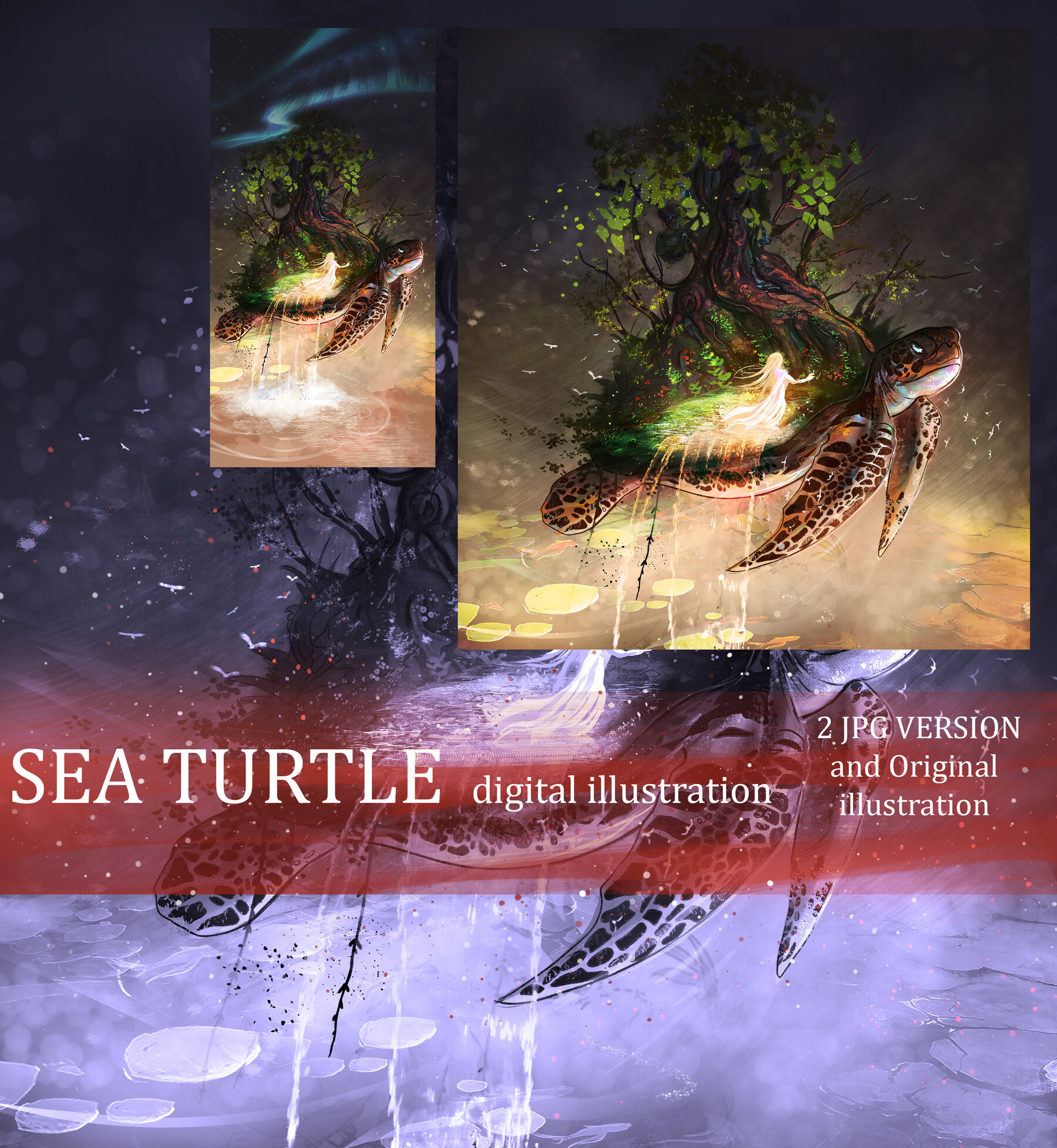 ArtStation - sea turtle digital illustration | Artworks