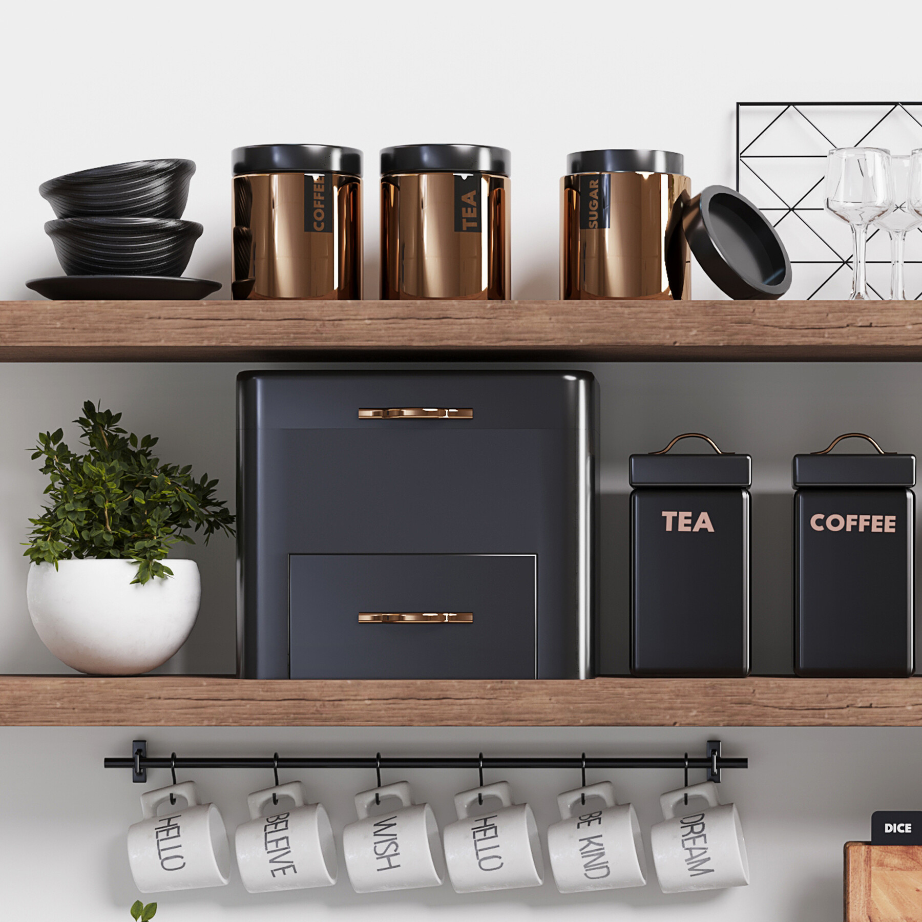 ArtStation - 3dasset Next kitchen accessories shelf | Resources