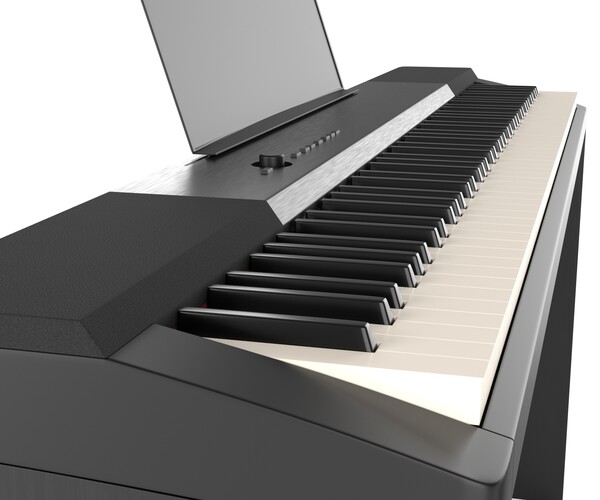 ArtStation - Digital black piano keyboard with piano bench | Resources