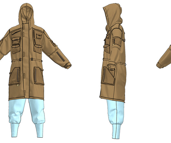 ArtStation - Denim men’s jacket. Marvelous Designer / Clo3D project ...