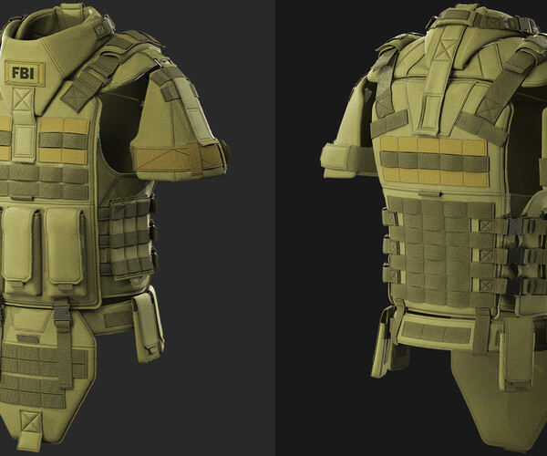 ArtStation - Body armor / Rig / Military / Bulletproof vest / Equipment ...