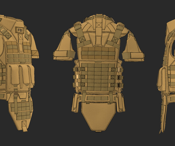 ArtStation - Body armor / Rig / Military / Bulletproof vest / Equipment ...