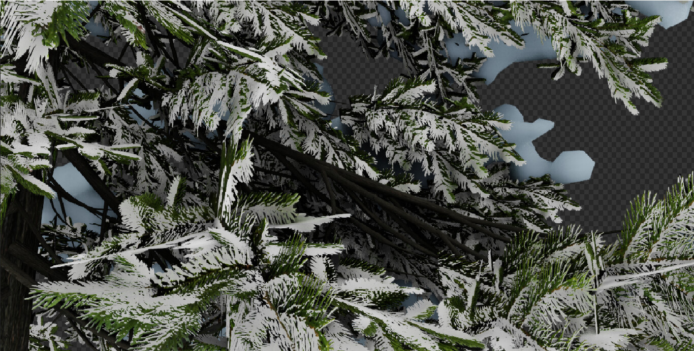 ArtStation - Tree Picea-abies winter | Resources