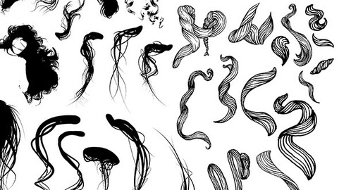ArtStation - Hair Vector Package Hair Vector Set | Artworks