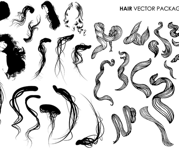 ArtStation - Hair Vector Package Hair Vector Set | Artworks