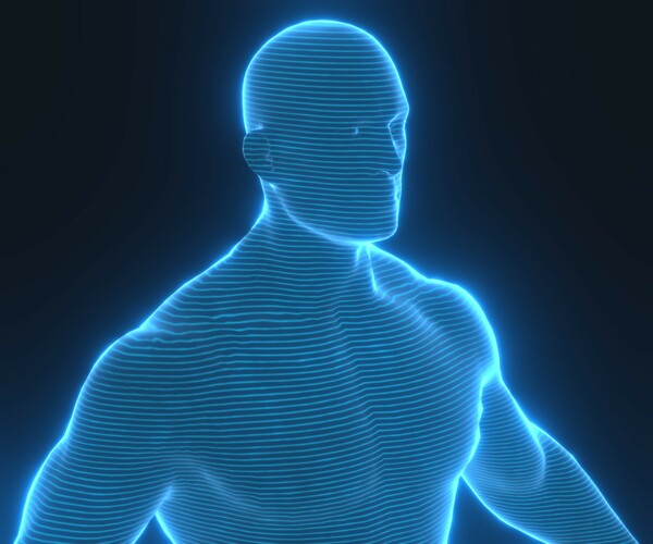 ArtStation - Human Hologram Male 3D Model | Game Assets