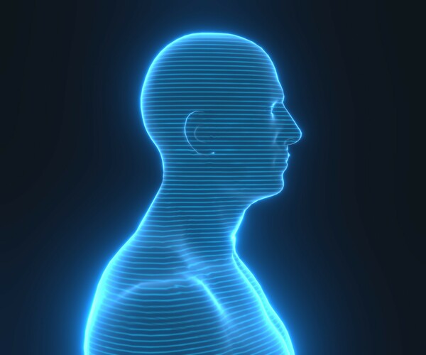 ArtStation - Human Hologram Male 3D Model | Game Assets