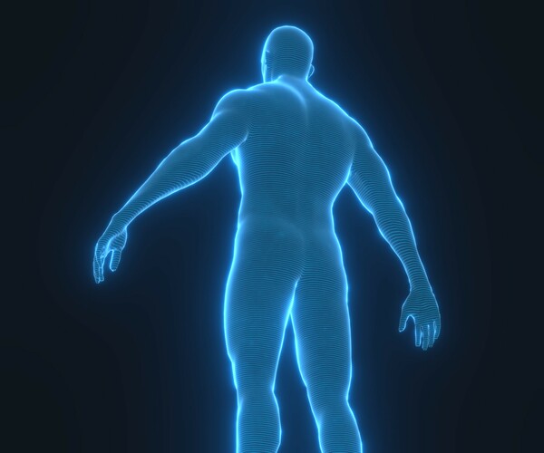 ArtStation - Human Hologram Male 3D Model | Game Assets