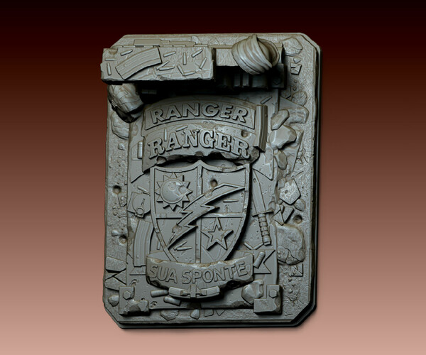 ArtStation - Army 75th Rangers Plaque for 3D Print | Resources