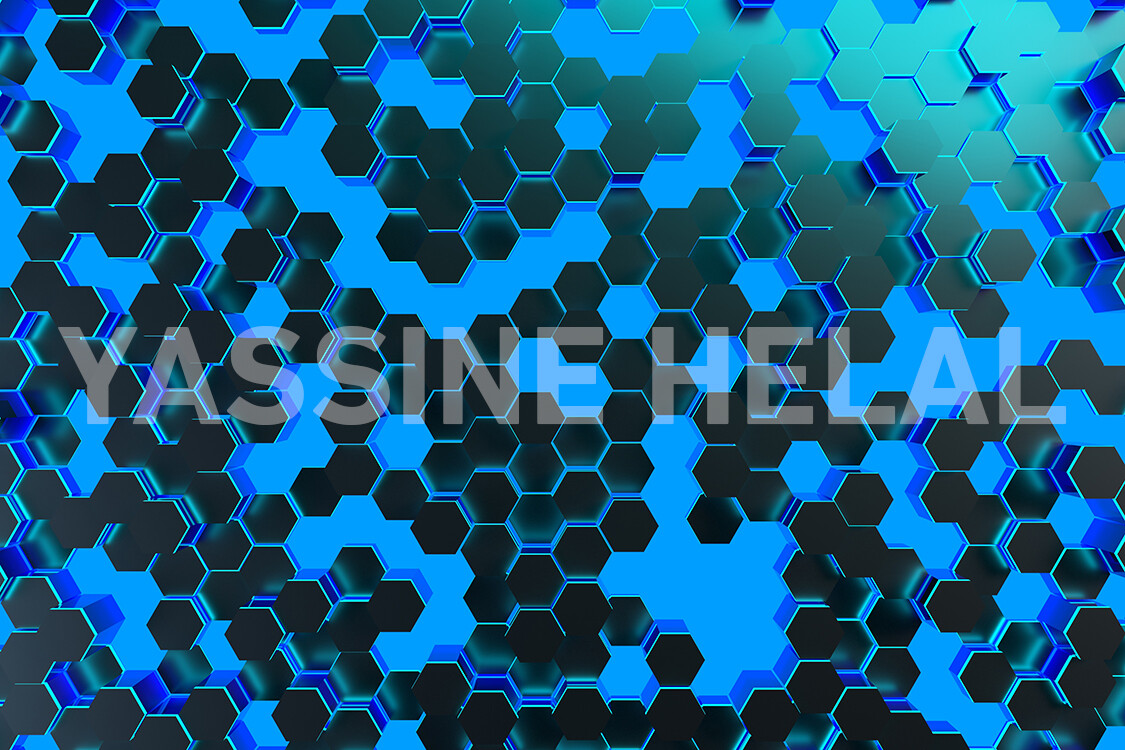ArtStation - Creative blue hexagon wallpaper, Design and mosaic concept ...