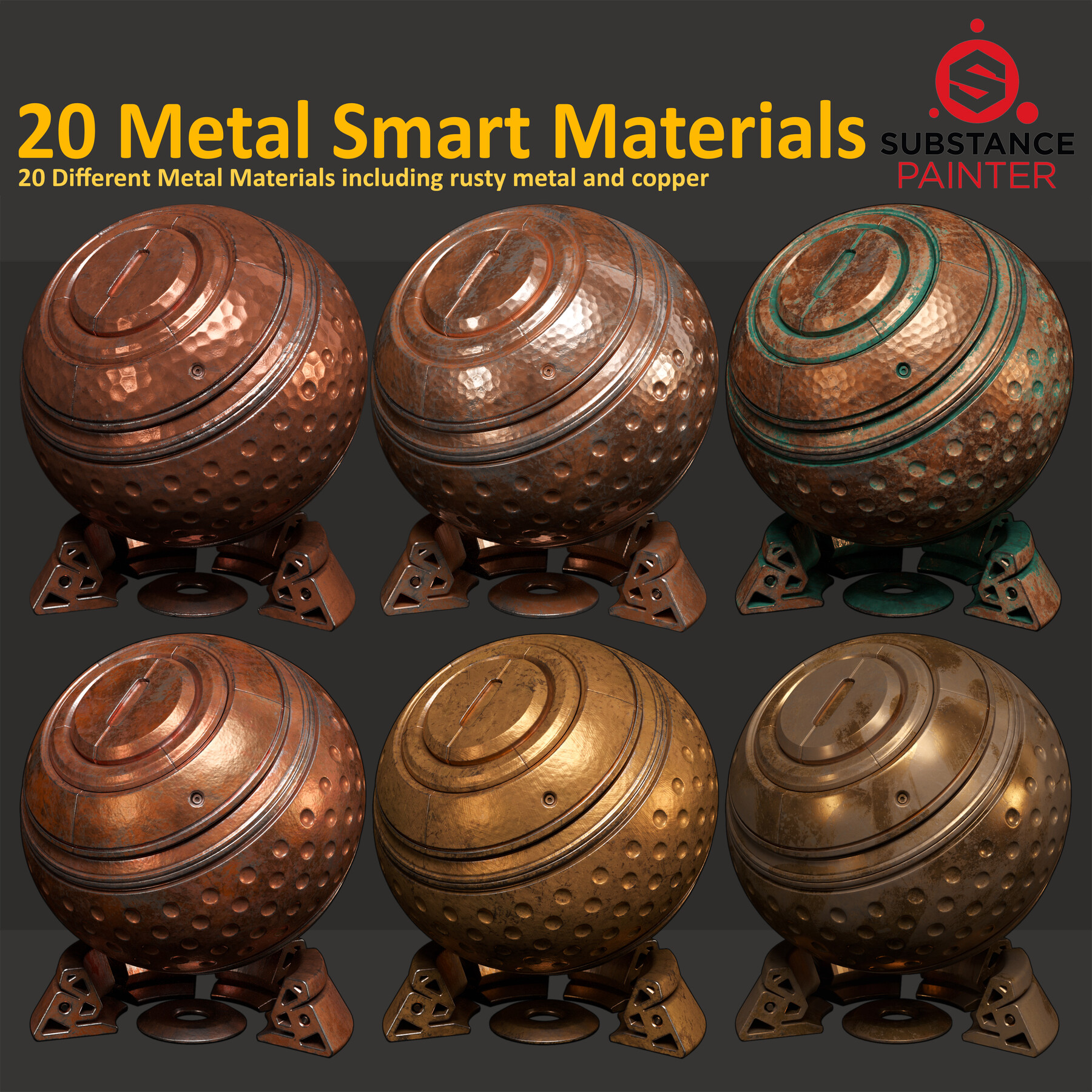 ArtStation - 20 Metal Smart Material - Vol 2 | Resources