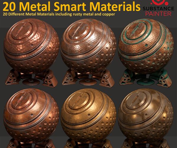 ArtStation - 20 Metal Smart Material - Vol 2 | Resources
