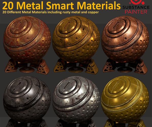 ArtStation - 20 Metal Smart Material - Vol 2 | Resources
