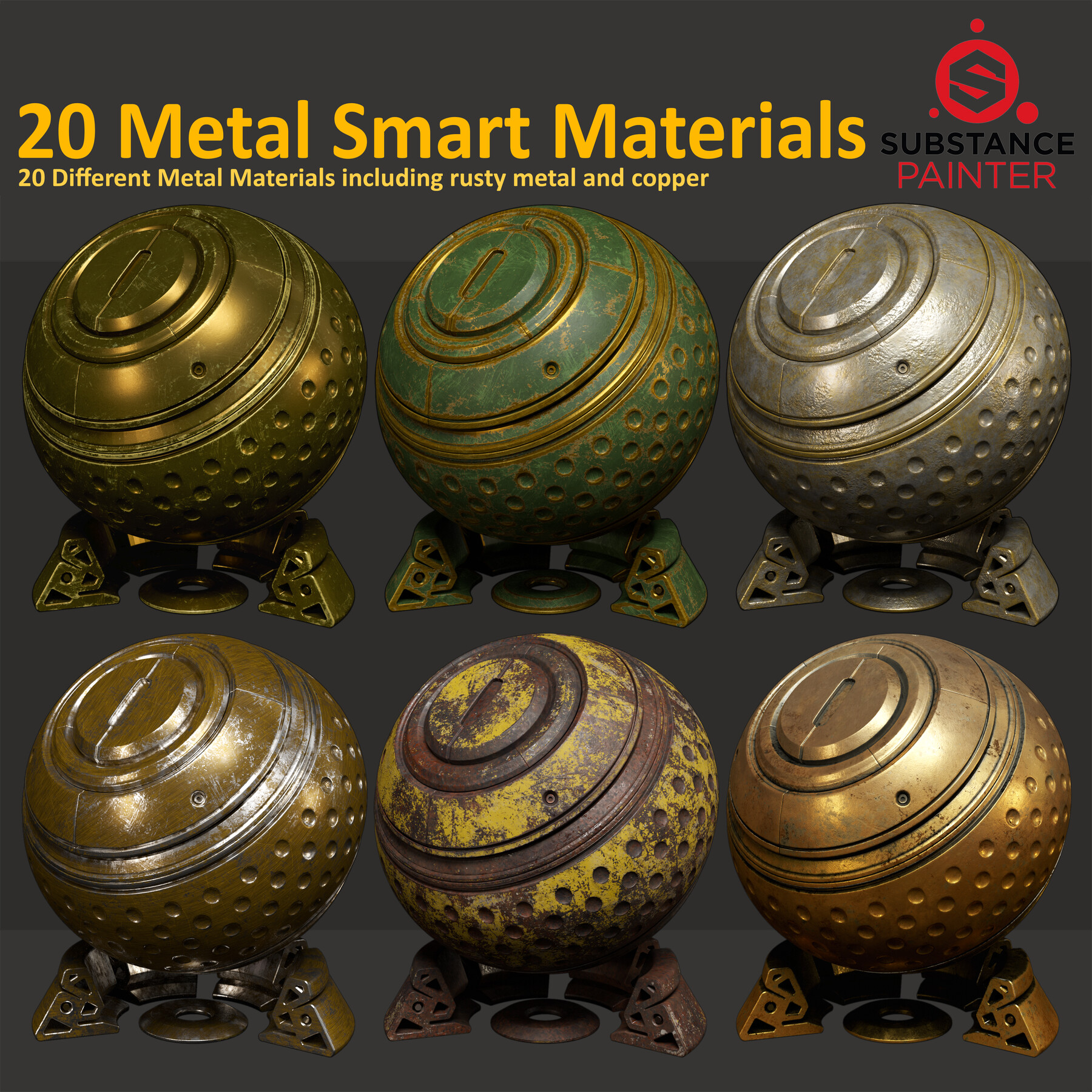 ArtStation - 20 Metal Smart Material - Vol 2 | Resources