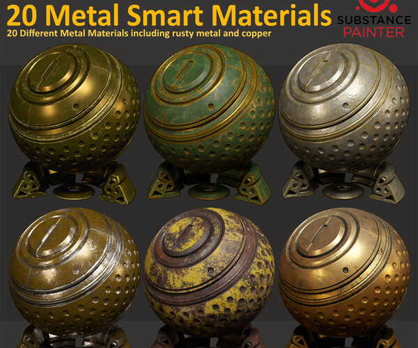 ArtStation - 20 Metal Smart Material - Vol 2 | Resources