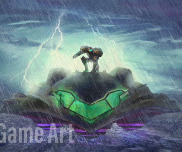 ArtStation - Super Metroid: Arrival on Zebes digital download | Artworks