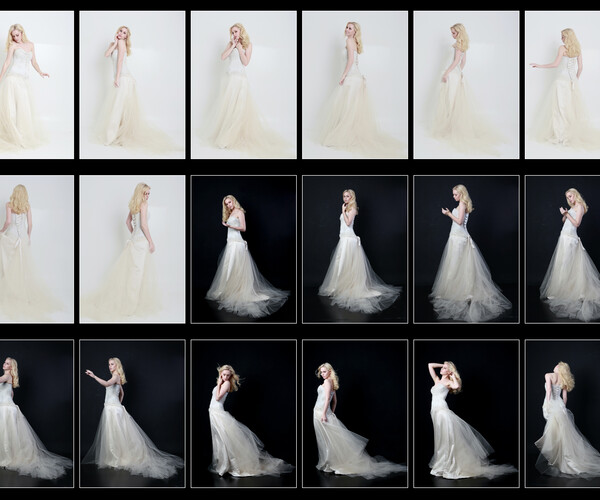 ArtStation - x125 Bridal gown poses - Reference pack | Resources