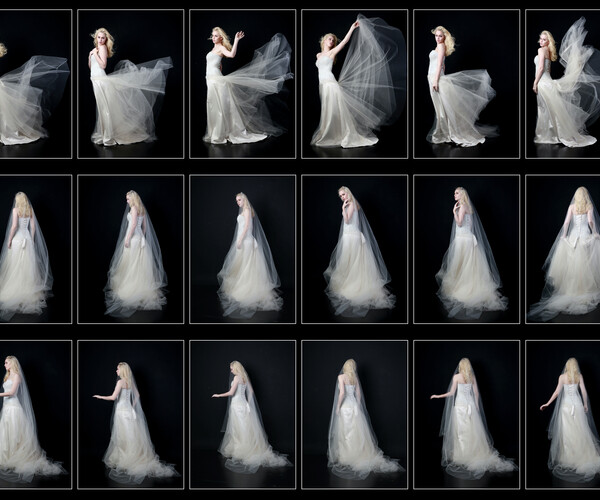 ArtStation - x125 Bridal gown poses - Reference pack | Resources