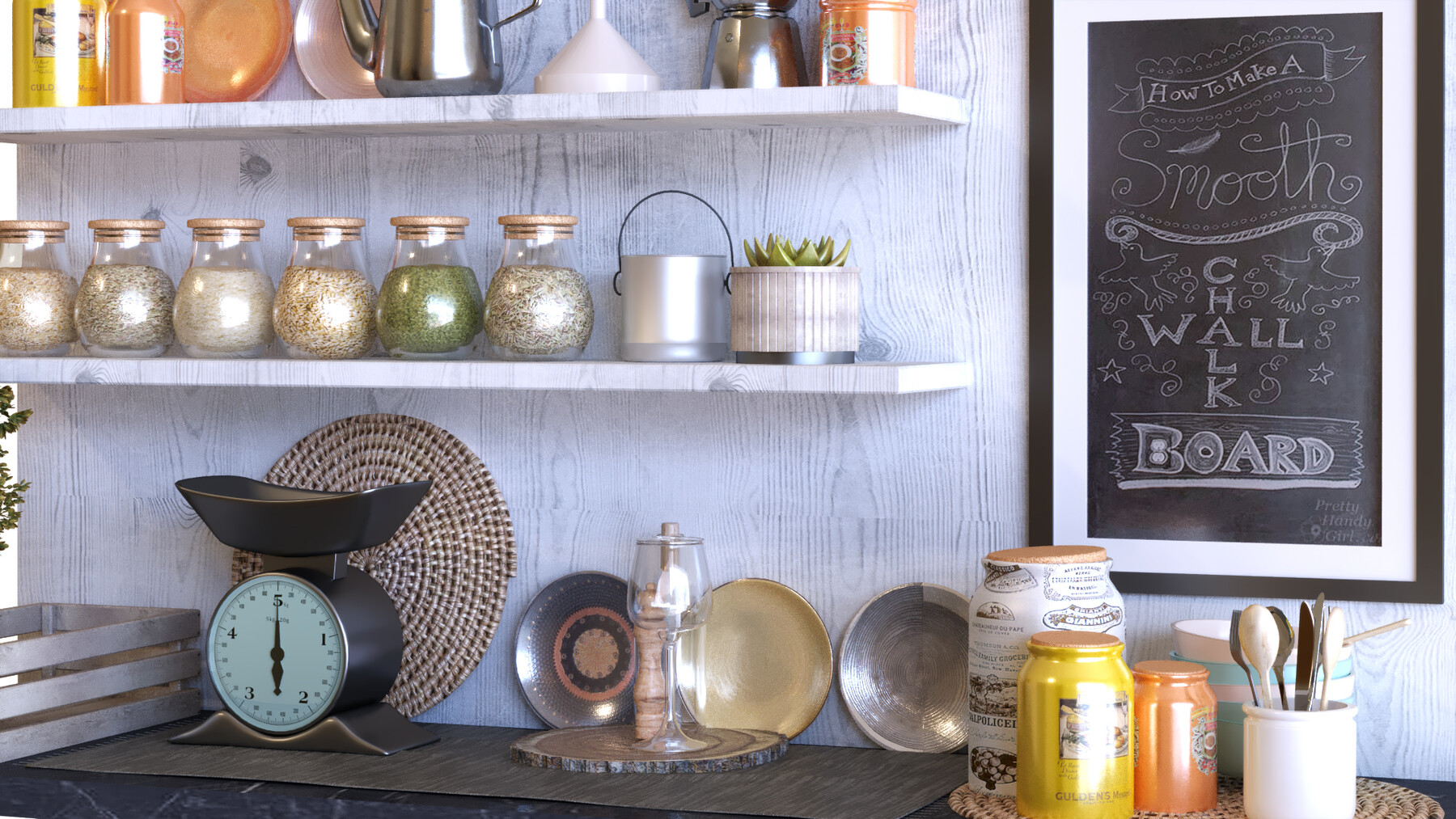 ArtStation - kitchen decor set 003 | Resources