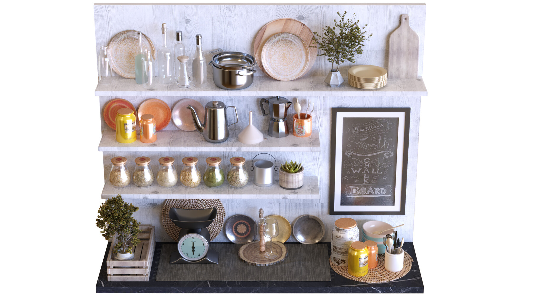 ArtStation - kitchen decor set 003 | Resources