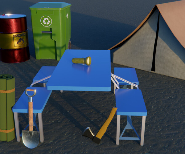 ArtStation - Outdoor props - 8 pack | Game Assets