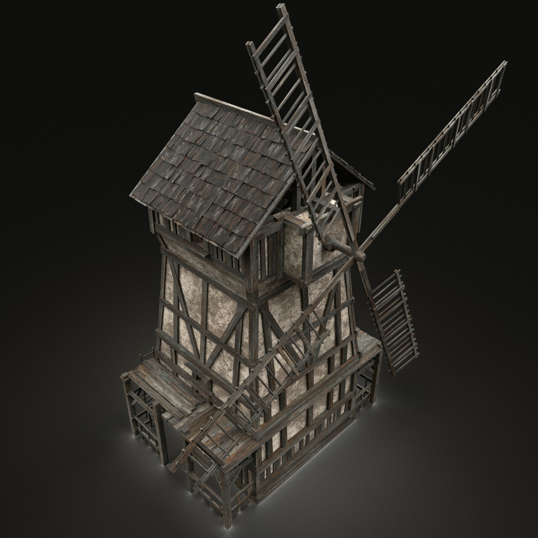 ArtStation - ENTERABLE AAA NEXT GEN MEDIEVAL CITY TOWN GRANARY WINDMILL ...