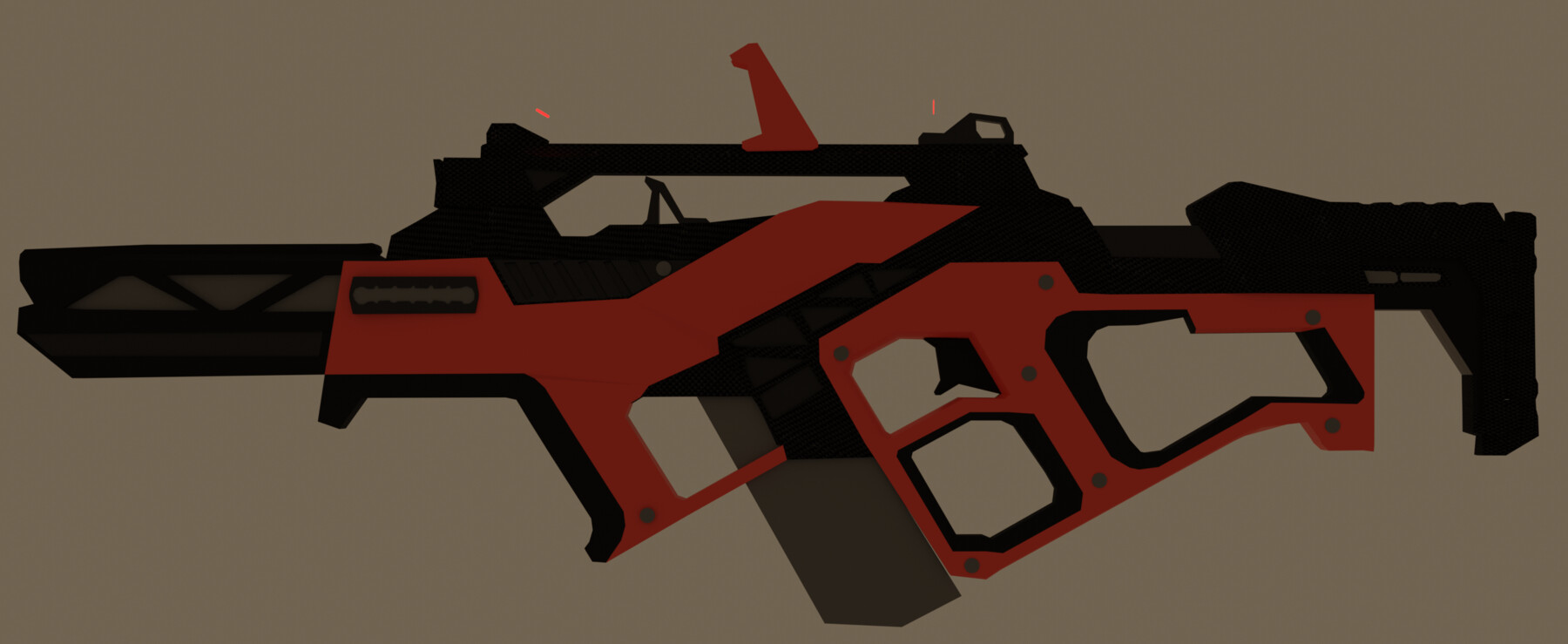 ArtStation - Low-med poly futuristic Vector gun | Game Assets