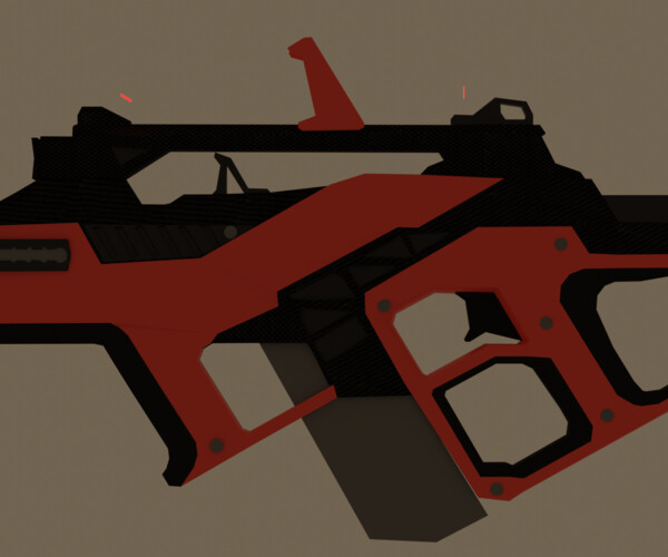 ArtStation - Low-med poly futuristic Vector gun | Game Assets