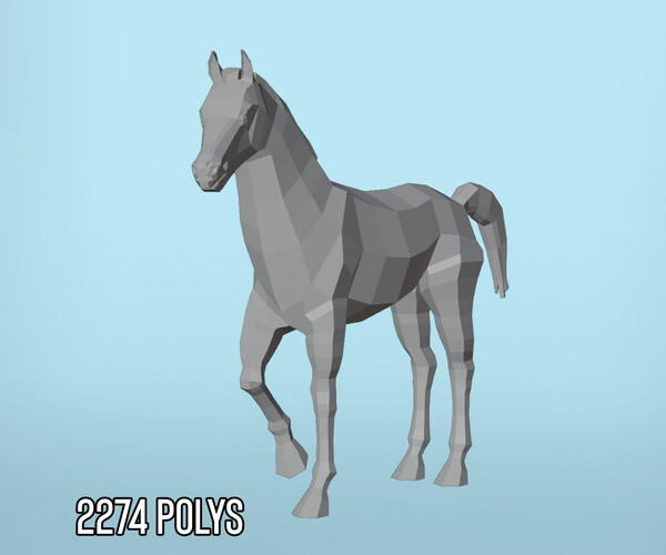 ArtStation - Low Poly Horse | Game Assets