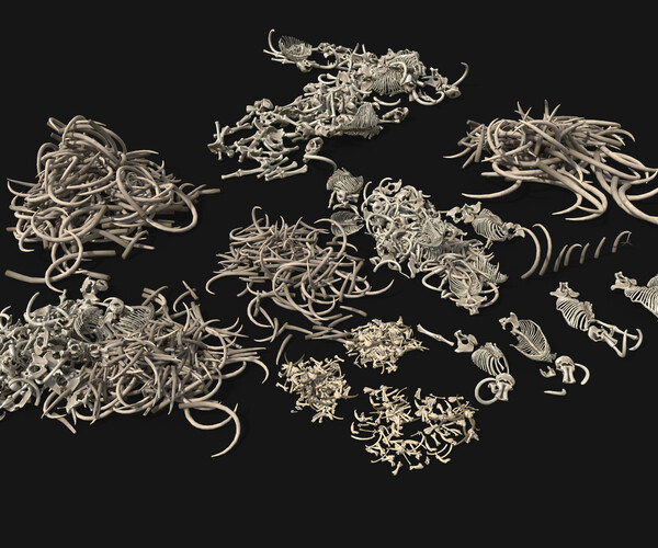 ArtStation - Bone Piles Collection | Game Assets