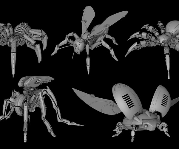 ArtStation - Robot insects pack | Game Assets