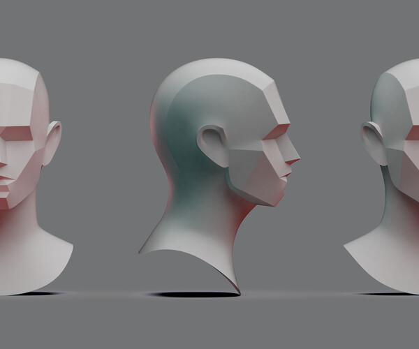 ArtStation - Drawing Figure For Artists: Base Head Planes | Resources