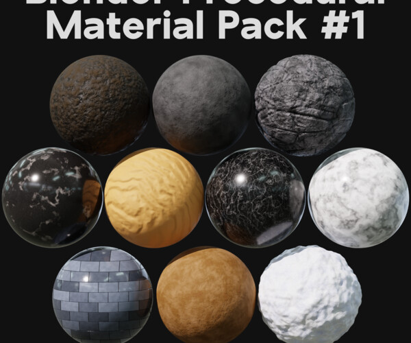 ArtStation - Blender Procedural Material Pack #1 | Resources