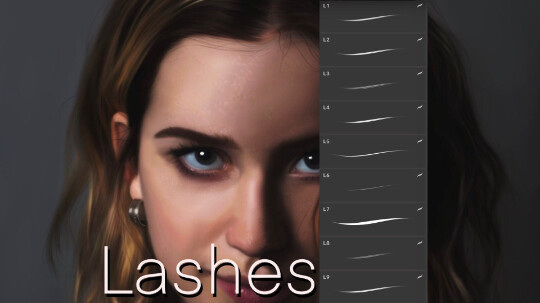 ArtStation - 3 in 1 Pack Procreate Eyelash & Eyebrow Brushes. Procreate ...