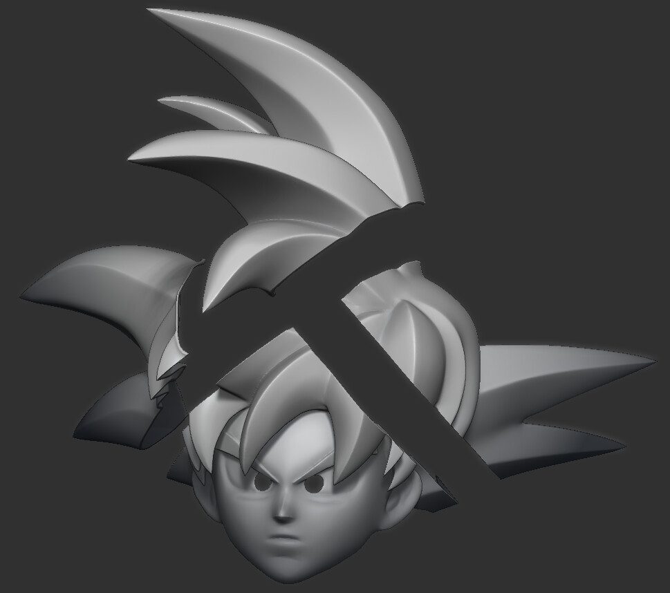 ArtStation - GOKU MASK DRAGON BALL - IN PARTS FOR SMALL 3D PRINTERS ...
